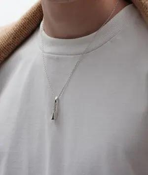 Bottega Veneta Sterling Pendant Necklace