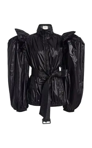 Saint Laurent Balloon-sleeve Nylon Windbreaker