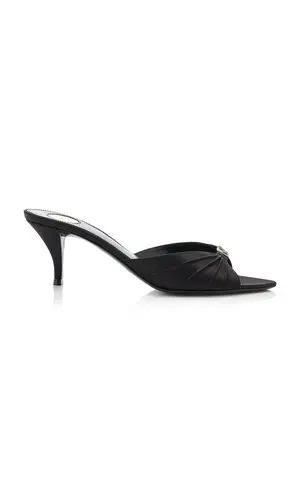 Saint Laurent Jerry Crystal Mules - Black