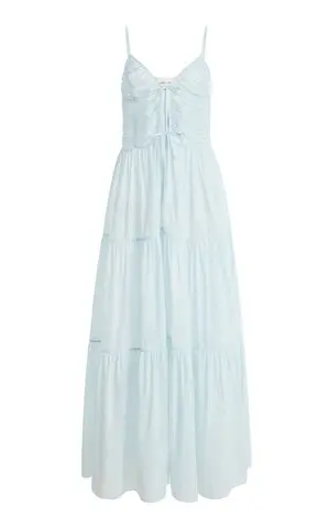 MORE NOIR Maeve Cotton-silk Voile Dress