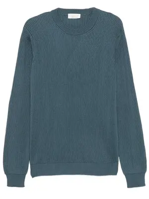 ROBERTO COLLINA Crewneck Sweater In Extra Fine Merino Wool - Blue