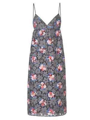 Fendi Lace Floral Print Midi Dress