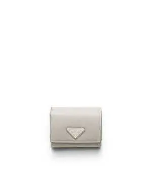 Prada Small Saffiano Leather Wallet - Neutral