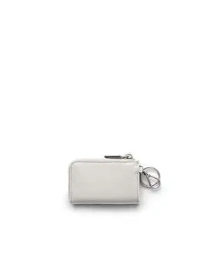 Prada Saffiano Leather Mini Pouch With Keychain - White