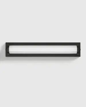 Quince Ribbed Steel Led Vanity Sconce - Black