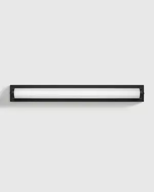 Quince Ribbed Steel Led Vanity Sconce - Black