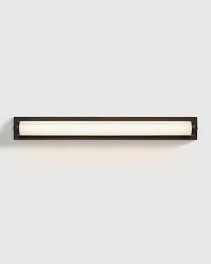 Quince Ribbed Steel Led Vanity Sconce - Black