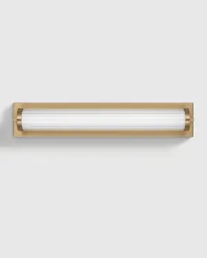 Quince Ribbed Steel Led Vanity Sconce - Brass