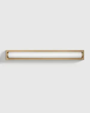 Quince Ribbed Steel Led Vanity Sconce - Brass