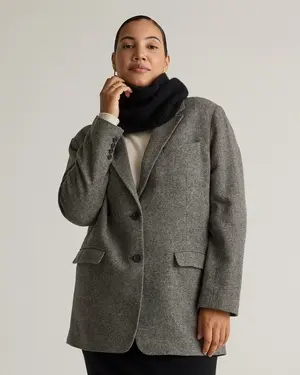 Quince Mongolian Cashmere Snood Black