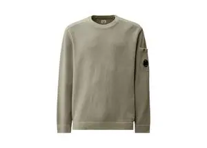 C.P. COMPANY Cotton Chenille Crewneck Sweatshirt - Silver Blue