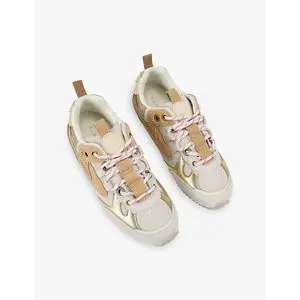 Kurt Geiger Slim Leather Trainers - White/comb