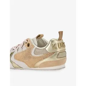 Kurt Geiger Slim Leather Trainers - White/comb