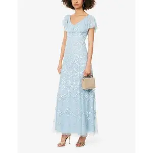 NEEDLE & THREAD Freya V-neck Tulle Gown