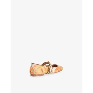 DUNE Henrietta Raffia Mary Jane Flats