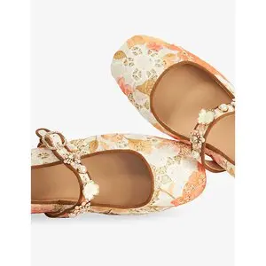 DUNE Henrietta Raffia Mary Jane Flats