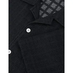 REISS Belardo Textured Crochet Shirt