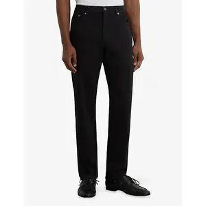 REISS Bishopsgate Tapered-leg Slim-fit Denim Jeans - Solid Black