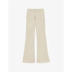REISS Cali Flared Denim Jeans - Ecru