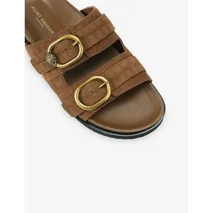 Kurt Geiger Bancroft Flat Suede Sandals - Tan