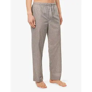 Derek Rose Ledbury 96 Printed Cotton Trousers