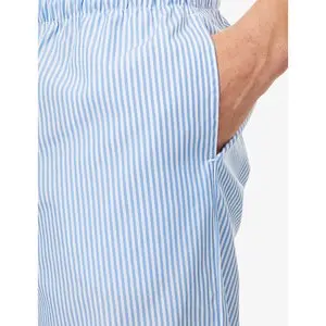 Derek Rose James Stripe Cotton Pyjama Trousers