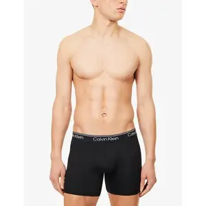 Calvin Klein Micro Logo-waistband Pack-of-five Stretch-jersey Boxer Briefs - Multi