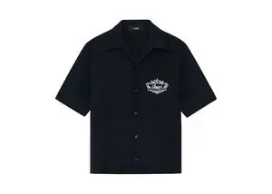 Amiri Chateau Crest Camp Shirt - Black