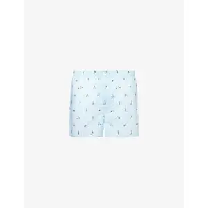 Derek Rose Ledbury Classic-fit Cotton Boxer Shorts - Blue