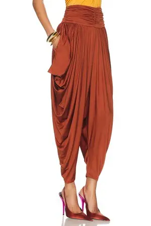 Balmain Pleated Fluid Jersey Pants