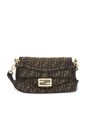 Fendi Gold Tone Shoulder Bags