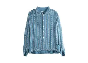 BODE Beaded Sea Stripe Shirt