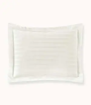 PEACOCK ALLEY Soprano Stripe Sateen Sham - Ivory