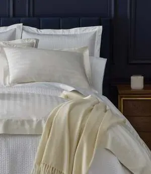 PEACOCK ALLEY Soprano Stripe Sateen Sham - White