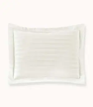 PEACOCK ALLEY Soprano Stripe Sateen Sham - White