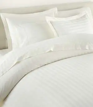 PEACOCK ALLEY Soprano Stripe Sateen Sham - White