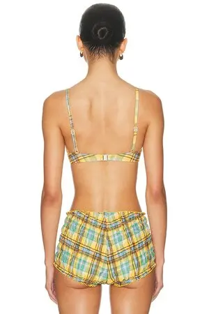 Solid & Striped The Daphne Bikini Top - Multi Plaid