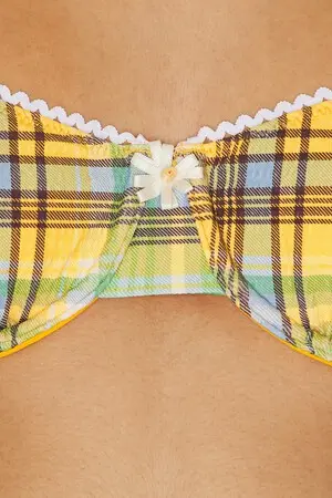 Solid & Striped The Daphne Bikini Top - Multi Plaid