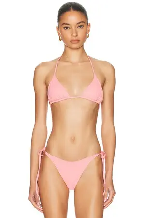 SKIMS Signature Swim Triangle Bikini Top - Melon