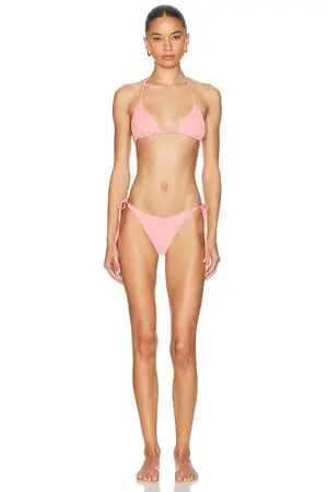 SKIMS Signature Swim Triangle Bikini Top - Melon