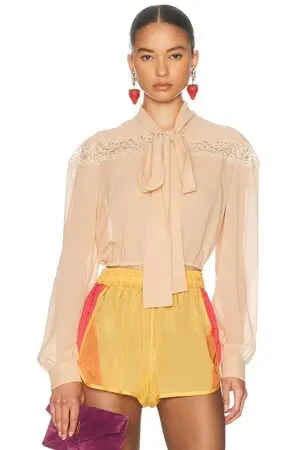 Saint Laurent Long Sleeve Blouses