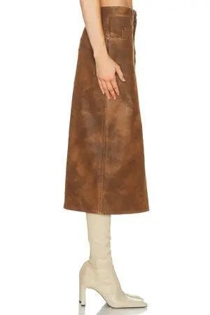 Isabel Marant Étoile Bisane Leather Skirt