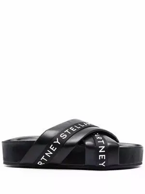 Stella McCartney Logo Tape Platform Sandals
