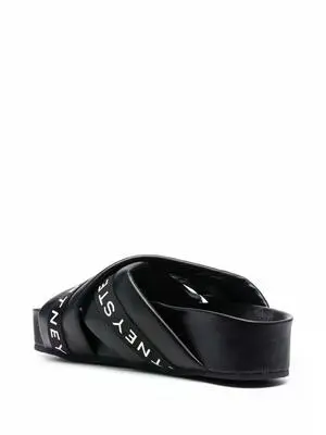 Stella McCartney Logo Tape Platform Sandals