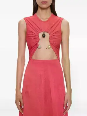 Christopher Esber Hiero Stone-embellished Maxi Dress - Red