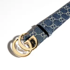 Gucci Gg Marmont Wide Belt - Blue
