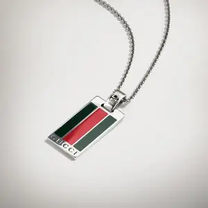 Gucci Pendant Chain Necklace With Web