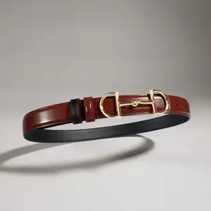 Gucci Reversible Leather Belt With Horsebit Buckle - Brown