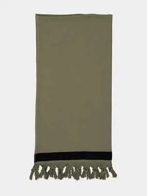 Haomy Khaki Taupe Copacabana Cotton Beach Towel - Green