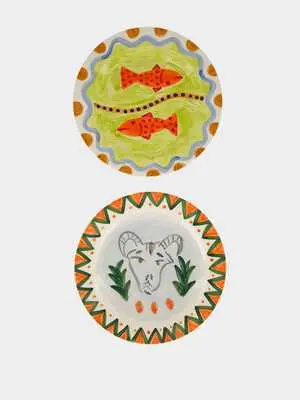 SERAX Shurleey The Lovers Set Of 2 Dinner Plates - Multicolour